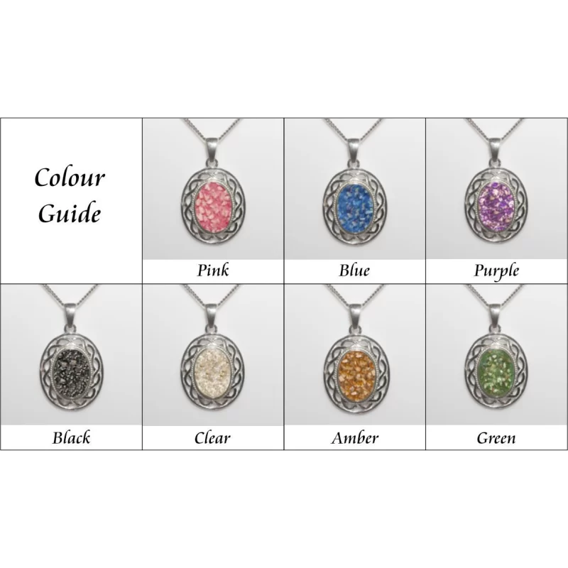 Sterling Silver Celtic Ash Memorial Pendant | Aberdeenshire Pet Cremation